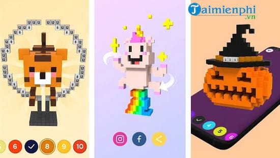 Tải Pixel.ly 3D - Download game vẽ màu trên Android -taimienphi.vn