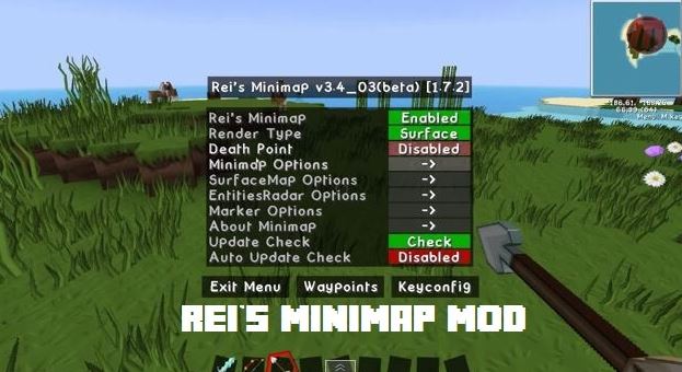 Rei's Minimap Mod, mod bản đồ phụ cho Minecraft -taimienphi.vn