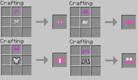 Girl Armor Mod - Mod bổ sung áo giáp sắt, vàng và kim cương trong game