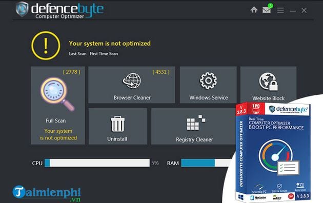 Download Defencebyte Computer Optimizer 3.8.3 - Phần mềm cải thiện hiệ