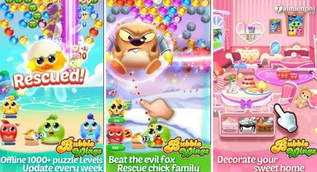 Tải Bubble Wings game câu đố cho Android, iPhone -taimienphi.vn