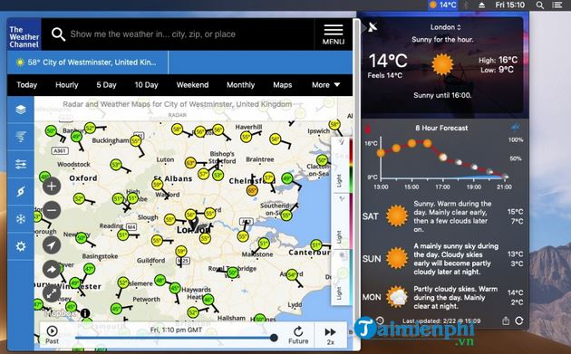 Download Forecast Bar for Mac 5.2.6 - Dự báo thời tiết trên máy Mac -t