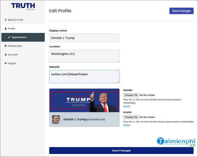 Download Truth Social - Mạng xã hội của cựu tổng thống Donald Trump -t