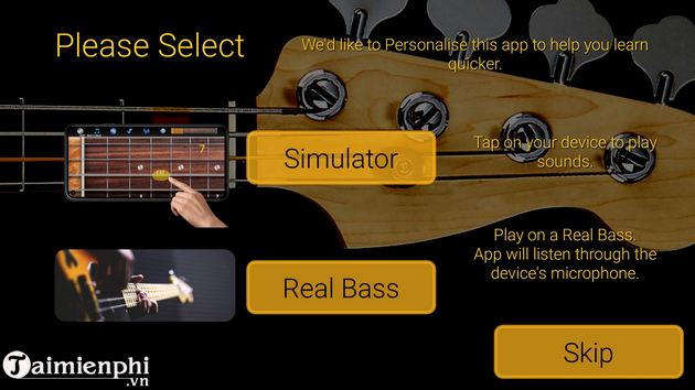 Download Bass Guitar Tutor - Ứng dụng học đàn Guitar Bass -taimienphi.
