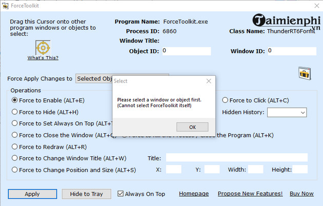 Download ForceToolkit 1.2.1.0 - Quản lý phần mềm chạy trên máy tính -t