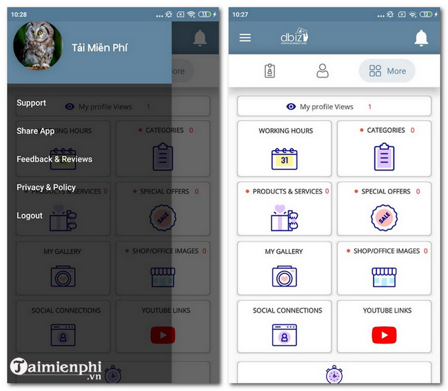 Download DBiz Cho Android - Tạo danh thiếp điện tử đơn giản -taimienph