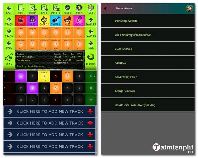 Download BeatDrops Beat Maker, ứng dụng tạo nhạc beat miễn phí -taimie