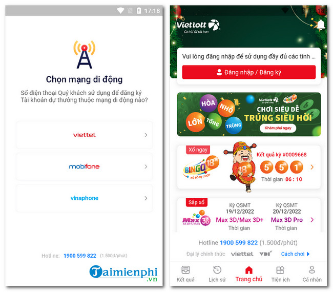 Tải ứng dụng Vietlott SMS APK cho Android, iOS chính thức -taimienphi.