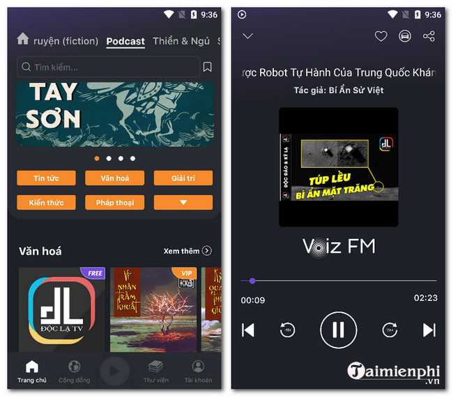 Tải Voiz FM - Ứng dụng sách nói và thư viện Podcast -taimienphi.vn