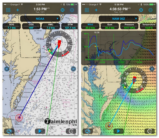 Download Weather4D Routing - Ứng dụng dự báo thời tiết biển và định hư
