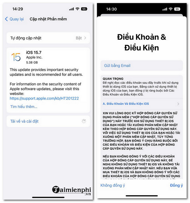 Tải iOS 15.7, bản cập nhật iOS mới thay vì lên iOS 16 -taimienphi.vn