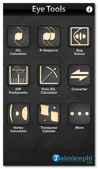 Tải Eye Tools, công cụ đo mắt, tính toán thông số mắt cơ bản -taimienp