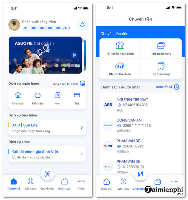 Tải ACB One, ứng dụng ngân hàng số của ngân hàng Á Châu -taimienphi.vn