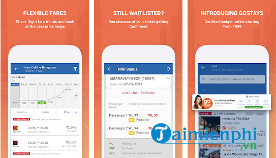 Download Goibibo Cho Android - Đặt phòng, vé máy bay, thuê xe tiện dụn