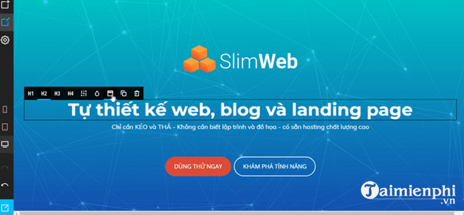 Download Slimweb Mới nhất - Công cụ thiết kế website, blog và landing