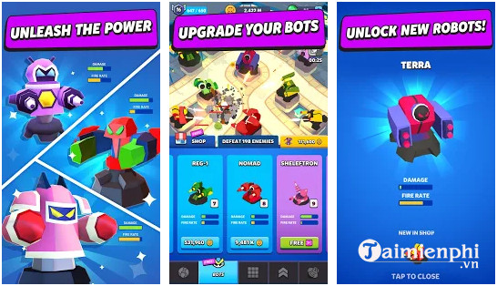 Download Merge Tower Bots Cho Android - Game thủ thành phong cách clic