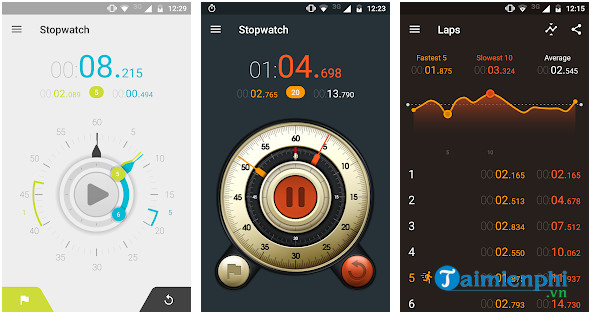 Download Stopwatch Timer Cho Android - Đồng hồ bấm giờ và đếm thời gia