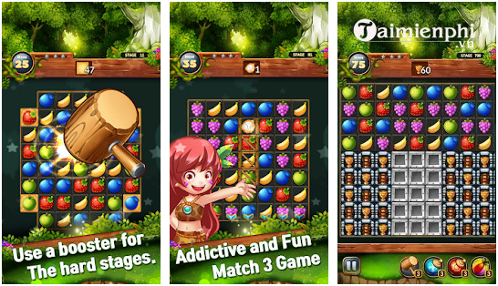 Download Sweet Fruit POP Cho Android - Game giải đố match-3 nối trái c