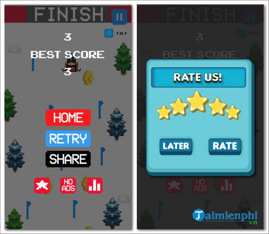 Download Retro Ski 3000 Cho iOS - Game trượt tuyết phong cách retro đẹ