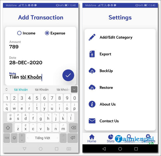 Download Money Manager cho Android Cho Android - Quản lý ngân sách, ch