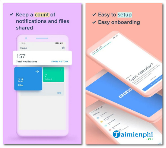 Download Crono Cho Android - Ứng dụng liên kết trung tâm thông báo -ta