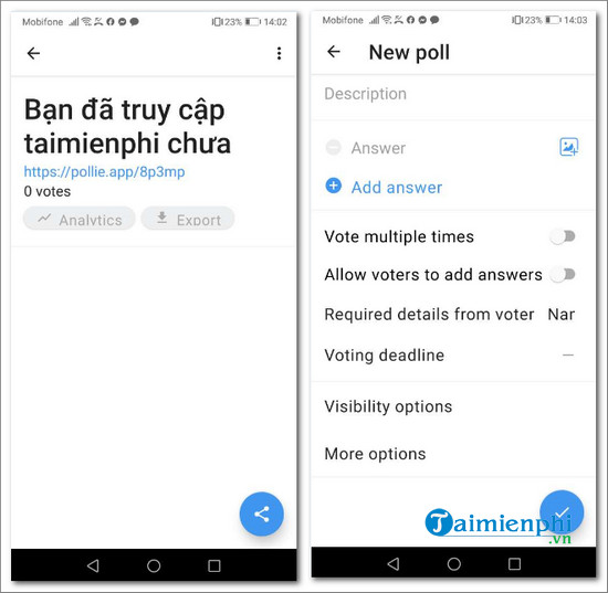 Download Pollie cho Android, iPhone - Ứng dụng thực hiện khảo sát -tai