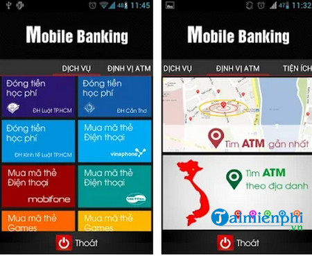 Download Agribank Mobile Banking cho Android 2.1 - Giao dịch qua tài k