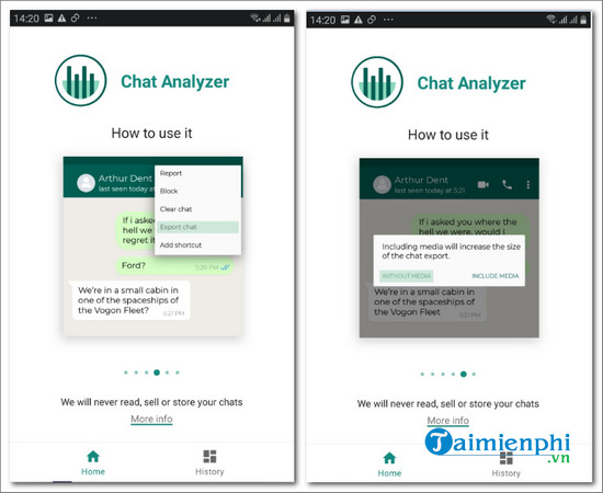 Download Chat Analyzer for WhatsApp Cho Android - Thống kê, phân tích