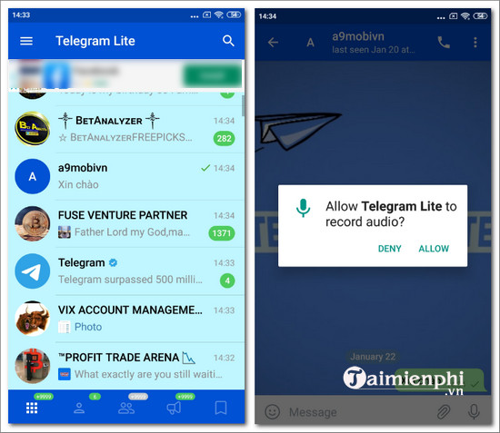 Download Telegram Lite Cho Android - Ứng dụng nhắn tin bảo mật -taimie