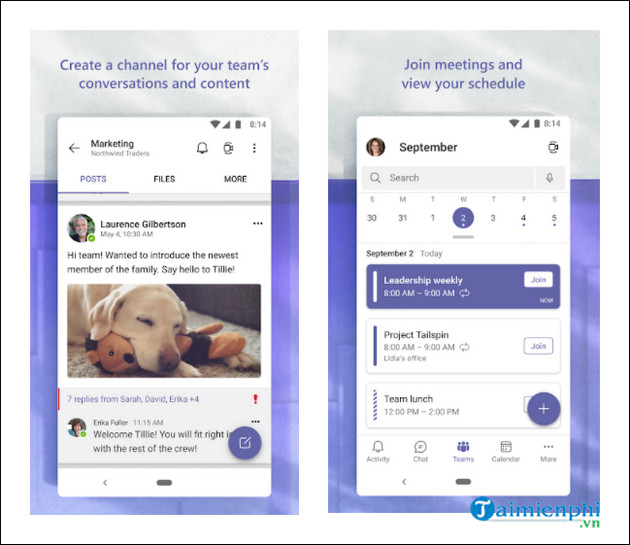 Download Microsoft Teams cho Android 1416/1.0.0.2022223102 - Gọi video