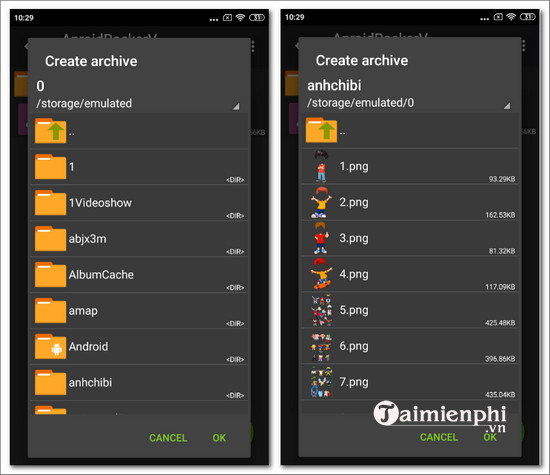 Download File Archiver Cho Android - Nén và giải nén tài liệu -taimien
