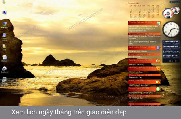 Download Active Desktop Calendar - Tạo Ghi chú, nhắc nhở trên màn hình