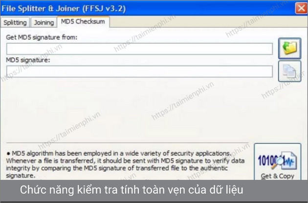 FFSJ - Fastest File Splitter and Joiner, phần mềm cắt, ghép, nối file