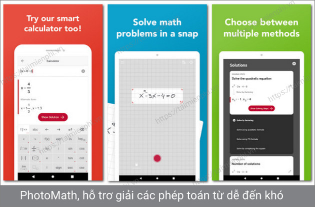 Tải PhotoMath, Ứng dụng giải bài tập qua ảnh chụp điện thoại -taimienp