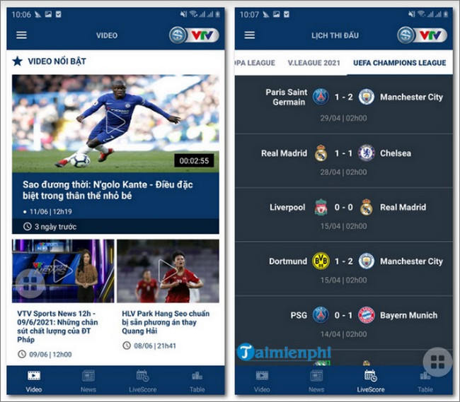 VTV Sports - Xem thể thao trên điện thoại Android, iPhone -taimienphi.