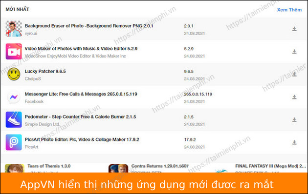 Tải AppVN - Download Kho game, ứng dụng phong phú cho Android -taimien