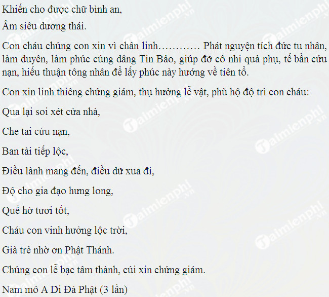 Download Văn khấn vong linh ngoài mộ File DOC - Bài cúng ngày lễ tảo m