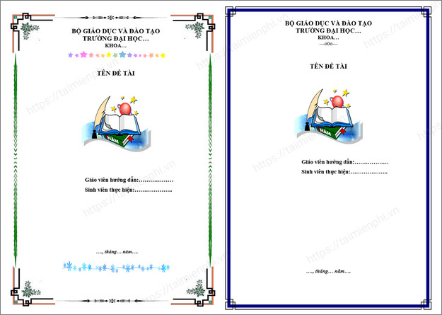 Download Mẫu bìa Word 2023 Luận văn - Đẹp và Đa Dạng Cho Tài Liệu Của