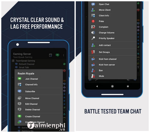 Tải TeamSpeak 3, ứng dụng trò chuyện miễn phí cho Android, iPhone -tai