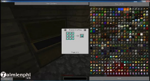 Not Enough Items, mod quản lý vật phẩm trong game Minecraft -taimienph