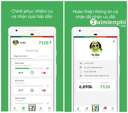 Download 7Rewards cho Android - Ứng dụng tích điểm 7-Eleven tiện lợi c