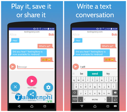 Download TextingStory Cho Android - Ứng dụng sáng tạo câu chuyện độc đ