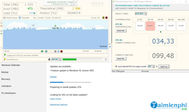Download Memory History Tool 2.7.2.6 - Phần mềm theo dõi bộ nhớ RAM hi