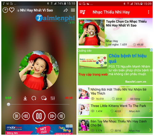 Download Nhac Thieu Nhi Cho Android - Ứng dụng nhạc thiếu nhi phong ph