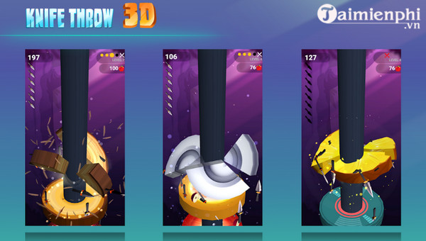 Download Knife Throw 3D Cho Android - Game phóng dao thú vị cho di độn