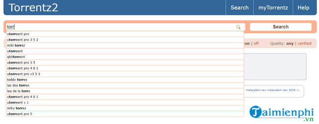 Download Torrentz2 Web - Công cụ tìm kiếm torrent mạnh mẽ và tiện ích