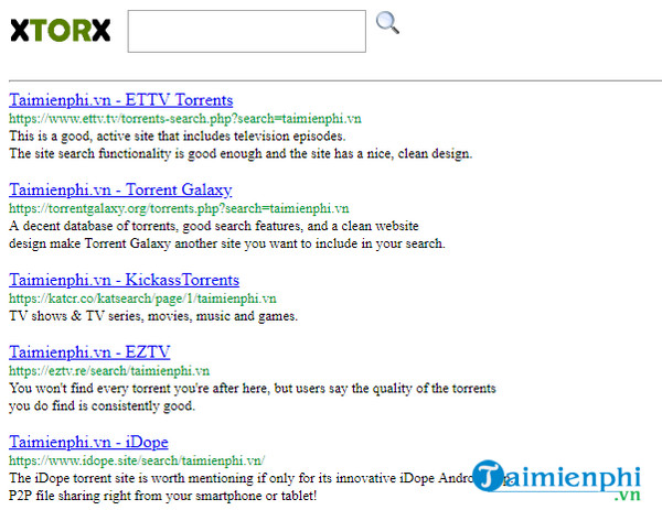 Download XtorX Web - Công cụ tìm kiếm torrent nhanh chóng và hiệu quả