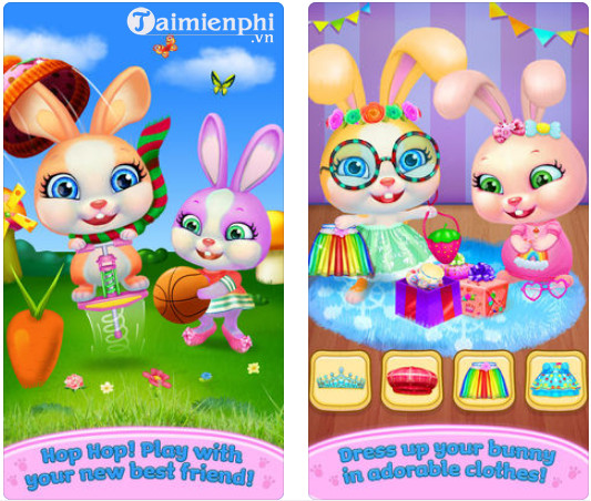 Tải Baby Bunny, game nuôi thỏ cho Android, iPhone -taimienphi.vn