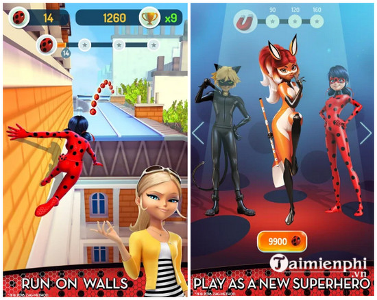 Tải Miraculous Ladybug, game chạy bất tận cho Android, iPhone -taimien