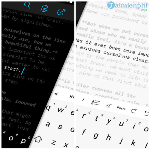 Tải iA Writer, ứng dụng soạn thảo văn bản cho Android -taimienphi.vn